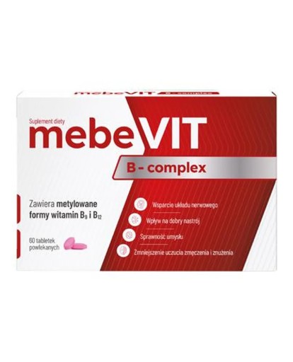 MebeVIT B-complex, kompleks witamin z grupy B, 60 tabletek • Cena ...