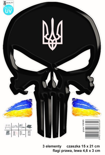 NAKLEJKA HQ UV CZACHA PUNISHER UKRAINA 5901256063656 za 29.99PLN z ...