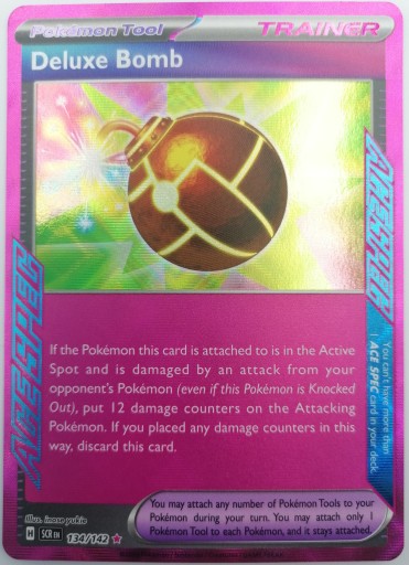 SCR | ACE Rare | Deluxe Bomb 134/142 | Originální karta Pokemon TCG ...