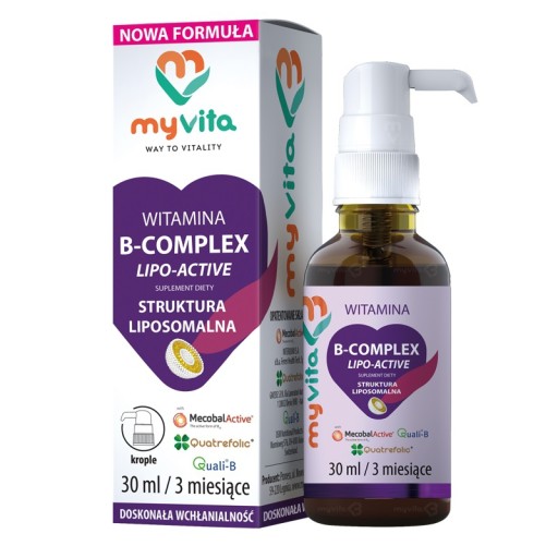 MYVITA WITAMINA B COMPLEX LIPO ACTIVE LIPOSOMALNA (5903021590909) • Cena, Opinie • Preparaty ...