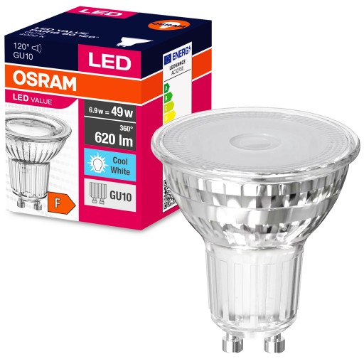 Żarówka LED VALUE PAR16 źródło światła GU10 6,9W 620lm 4000K OSRAM (4058075096721) • Cena ...