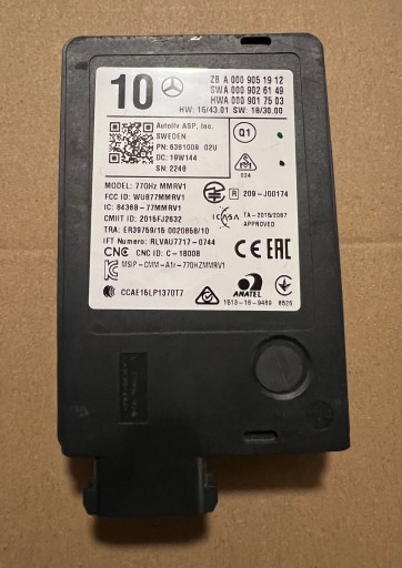 Mercedes radar sensor distronic A0009051912 za 600.00PLN z Kalisz ...