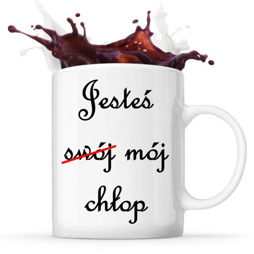 ŚMIESZNY KUBEK JESTEŚ SWÓJ CHŁOP ZNACZY MÓJ CHŁOP SERIAL 1670 JAN PAWEŁ • Cena, Opinie • Zabawne ...