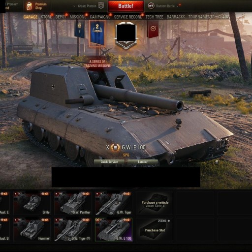 WOT Konto World Of Tanks X TIER G.W.E 100 - Stan: Produkt cyfrowy 89 ...