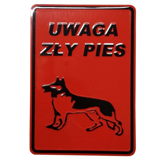 TABLICA TABLICZKA OSTRZEGAWCZA UWAGA ZŁY PIES 12598577460 - Allegro.pl TABLICA TABLICZKA OSTRZEGAWCZA UWAGA ZŁY PIES 12598577460 - Allegro.pl