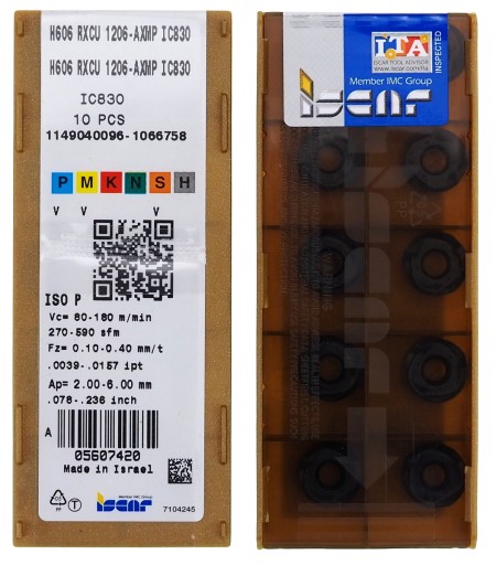Płytki węglikowe H606 RXCU 1206-AXMP IC830 ISCAR (H606 RXCU 1206-AXMP ...