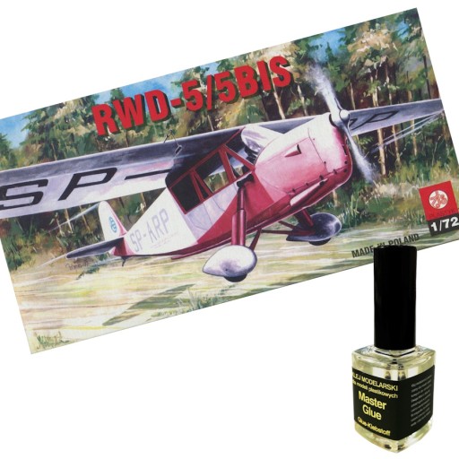 POLSKI MODEL SAMOLOTU SAMOLOT RWD-5/5BIS do sklejania + KLEJ Z ...
