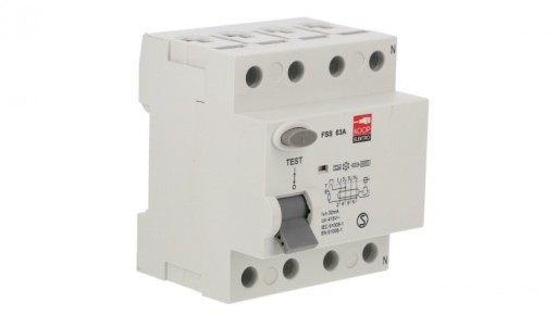 Proudový chránič 4P 63A 0,03A, KOOP Elektro FSS 4P 63A typ A, (4260704861932) • Ceny, Recenze ...