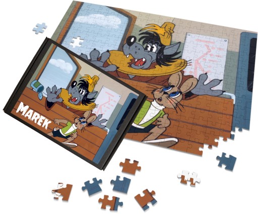 VLK A ZAJAC puzzle s venovaním! Rôzne vzory, rozprávka A3 252el za 10 ...
