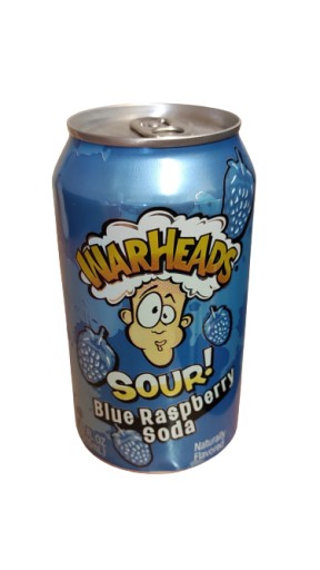 WARHEADS SOUR BLUE RASPBERRY SODA 355ML Napój gazowany (0850035248010 ...