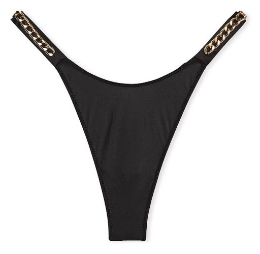 Stringi Victoria's Secret ozdobione złotymi łańcuszkami M ...