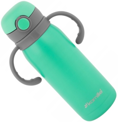 KUBEK TERMICZNY BIDON TERMOS 450ml BUTELKA STALOWY DZIECI z RURKĄ OLDMAN - Bidon z rurką termos ...