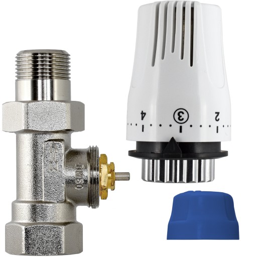 Termostatický VENTIL 3/4 DN20 Radiátorový + HLAVA staré radiátory ...