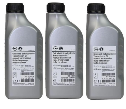 OLEJ 3L GM OPEL ASTRA H III M32 SKRZYNIA 6 BIEGÓW GM 93165290 za 236,74 ...