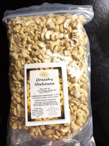 Orzechy Nerkowca 1kg ŚWIEŻE NATURALNE Nerkowce 8532756496 - Allegro.pl
