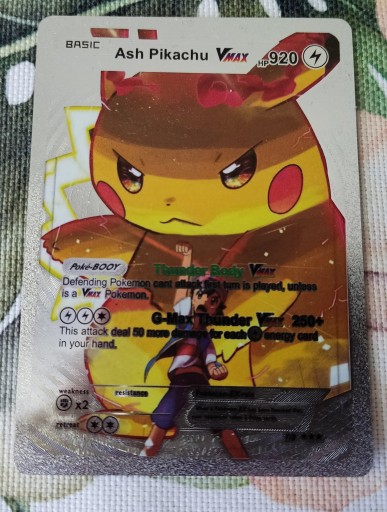 Karta Pokemon VMax - Basic - Ash Pikachu - 7/8 | Kraków | Kup teraz na ...