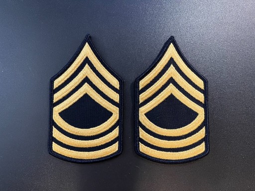 Naszywka US Army Master Sergeant E8 Blue Gold MSG para | Poznań | Kup ...