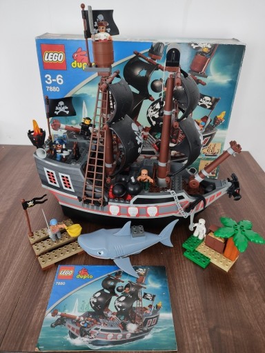 LEGO Duplo 7880 statek piratów rekin wyspa skarbów | Gdańsk | Kup teraz ...