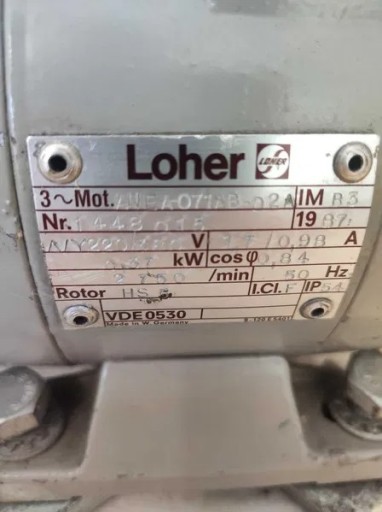 Silnik elektryczny LOHER 0,37 kW, 2750 obr/min, 3 | Trzebnica | Kup teraz na Allegro Lokalnie