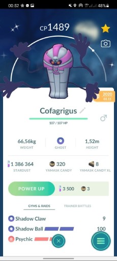Pokemon go Shiny Cofagrigus Trade 30 days | Bydgoszcz | Kup teraz na ...