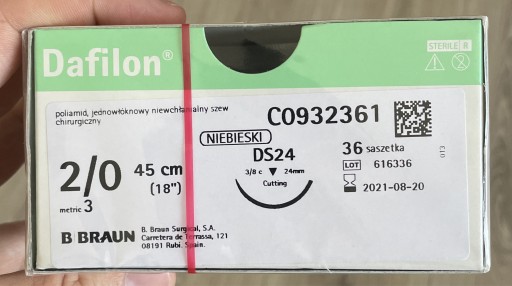 Dafilon 2/0 nici chirurgiczne po terminie | Płock | Kup teraz na ...