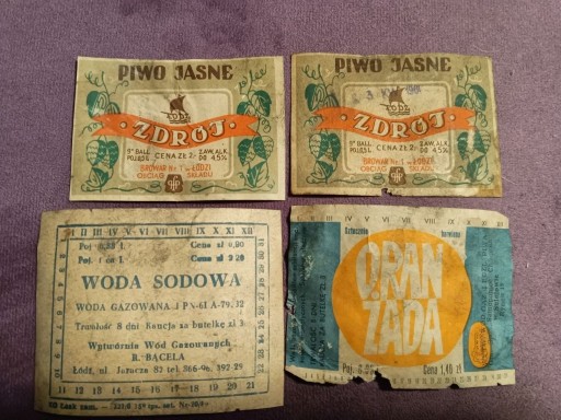 Etykiety po piwie i lata 60 te | Łódź | Kup teraz na Allegro Lokalnie
