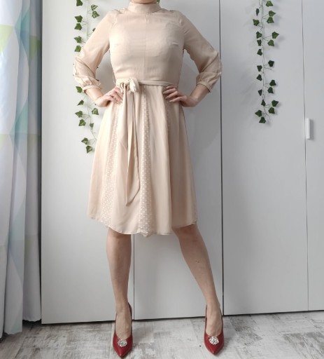 Tiffi nowa sukienka beż beżowa XS 34 | Zielona Góra | Kup teraz na ...