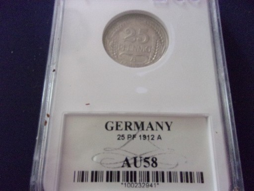 Niemcy 25 fenigów, 1912 r „A” AU58 | warszawa | Licytacja na Allegro Lokalnie
