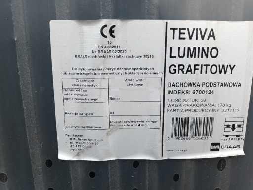 Dachówka Teviva Lumino Grafitowy | Wałcz | Kup teraz na Allegro Lokalnie