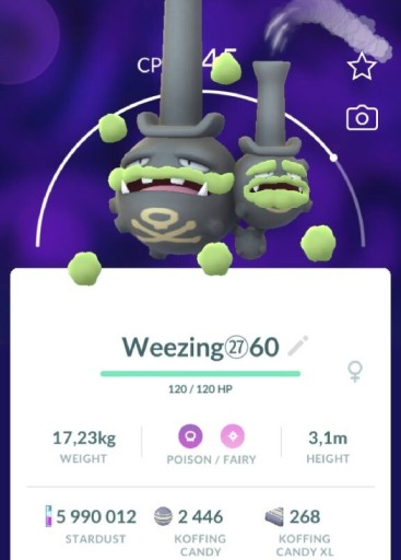 Alola WEEZING Pokemon Go Koffing alolański | Poznań | Kup teraz na ...