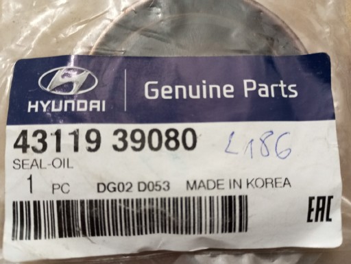 HYUNDAI 43119 39080 uszczelniacz półosi lewej | Kaczaki | Kup teraz na ...