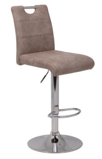 Komplet 2 szt Hoker barowy krzesełko regulowane 6082 cm brązowe ...