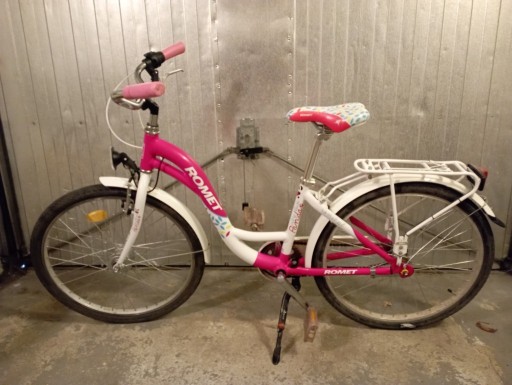 Rower miejski Romet Panda City 24 biało-różowy | Janówka | Ogłoszenie ...