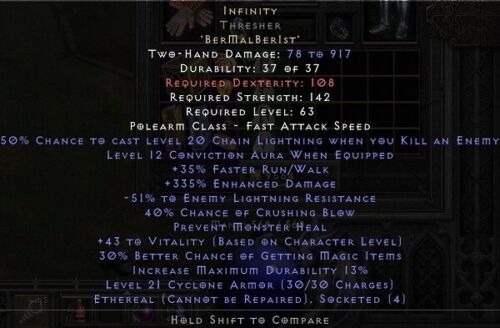 D2R Diablo 2 Resurrected Infinity LADDER Ranking S11 PC PS | Krobia ...