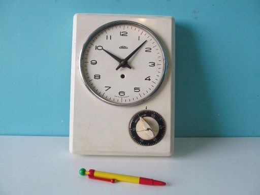 PRIM Elton Stary zegar ścienny nakręcany metalowy Made in Czechoslovakia | Rydzyna | Kup teraz ...