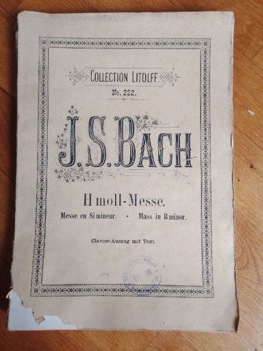 Nuty J. S. Bach Collection Litolff No.222 | Kraków | Kup teraz na ...