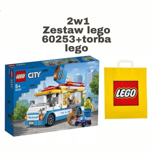 Lego City 60253 Furgonetka z lodami + Torba Lego | Bytom | Kup teraz na ...