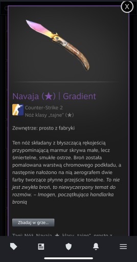 Navaja Fade Gradient Knife noz cs go cs 2 | Zielona Góra | Kup teraz na ...