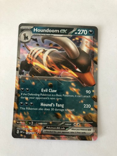 POKEMON KARTA HOUNDOOM EX OBSIDIAN FLAME 134/197 | SANOK | Kup teraz na ...