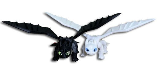Figurki z bajki Jak wytresować smoka Biała Furia, Nocna Furia ...
