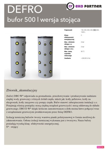 Bufory 500l do pomp ciepła i kotłów | Namysłów | Kup teraz na Allegro Lokalnie