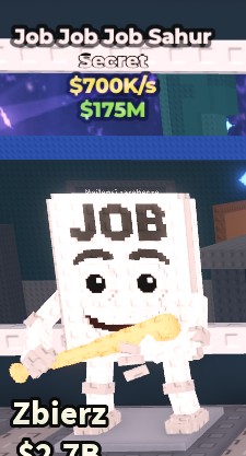 Job Job Job Sahur (Steal a Brainrot) | Walendów | Kup teraz na Allegro ...