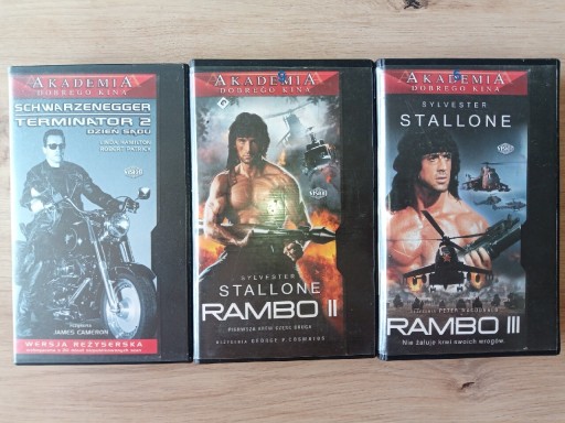 Rambo 2,3 i Terminator 2 Dzień sądu wersja reżyserska vhs | Szczecin ...
