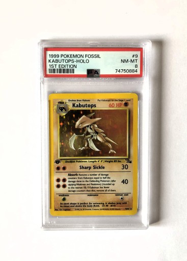 PSA8 Pokemon Kabutops Holo Fossil 9/62 1st edition | Bydgoszcz | Kup teraz na Allegro Lokalnie