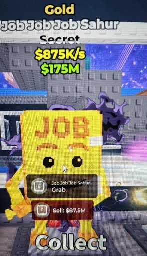 Brainrot- gold Job Job Jobb sahur | Krajenka | Kup teraz na Allegro ...