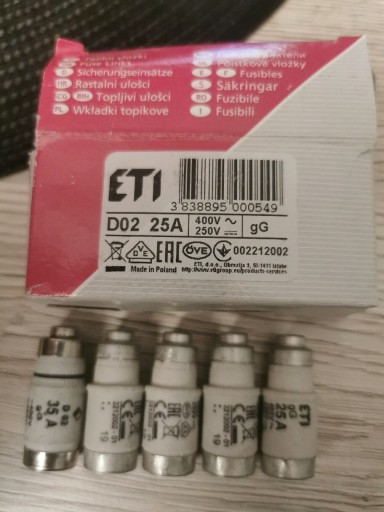 Rozłącznik ETI wkładka topikowa D02 gG | ŻERKÓW | Kup teraz na Allegro ...