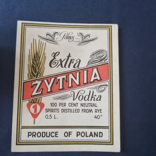 Etykieta wódka żytnia PRL 4 szt | Katowice | Licytacja na Allegro Lokalnie