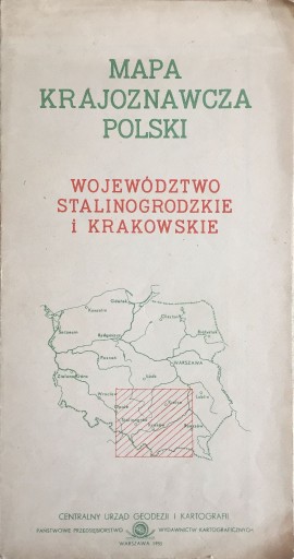 Mapa wojew. Stalinogrodzkiego Stalinogród 1955 | Bedoń-Wieś | Kup teraz ...