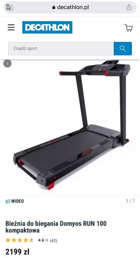 Bieżnia do biegania Domyos RUN 100 kompaktowa | Kraków | Ogłoszenie na ...