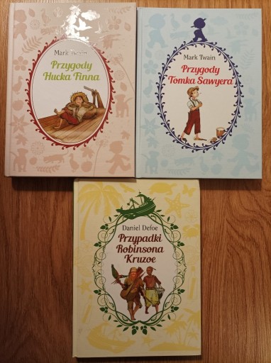 Zestaw 3 książek, Mark Twain i Daniel Defoe | Warszawa | Kup teraz na ...